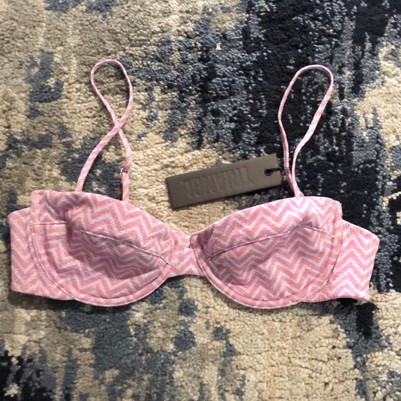 triangl swimwear | Swim | Pink And White Sparkle Bra Style Triangl ...